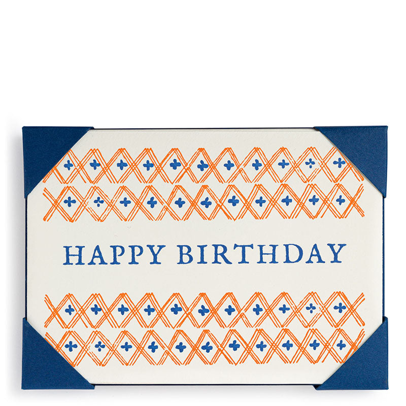 Archivist Gallery Pattern Happy Birthday Card Pack of 5 | Geelong