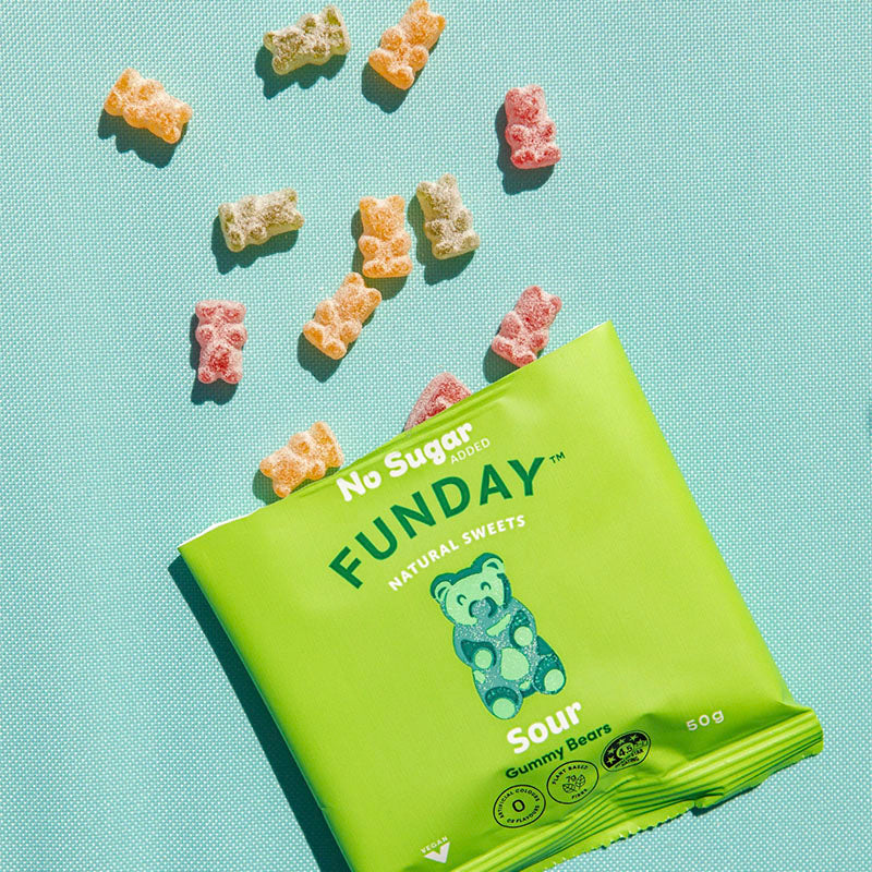 FUNDAY Natural Sweets - Sour Vegan Gummy Bears | Geelong Stockist ...