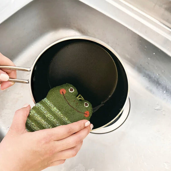 Kira Kira Kitchen Sponge - Frog | Natural Supply Co | Geelong