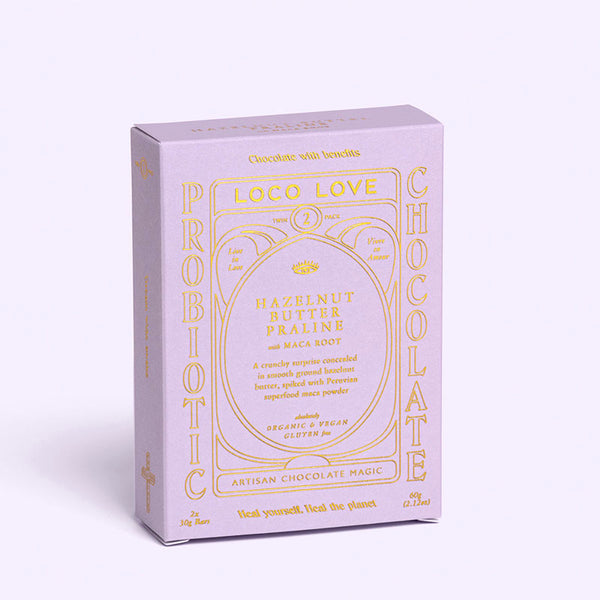 Loco Love Hazelnut Praline Chocolate | Geelong Stockist - Natural Supply Co