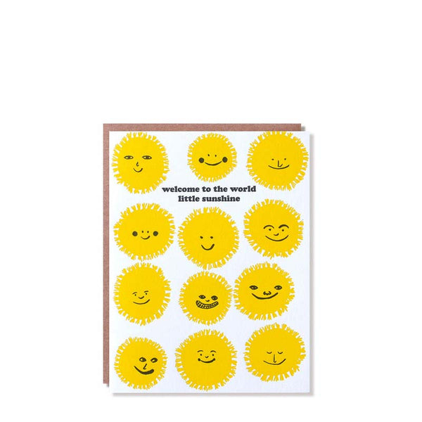 Egg Press Welcome to the World Little Sunshine Card | New baby card ...